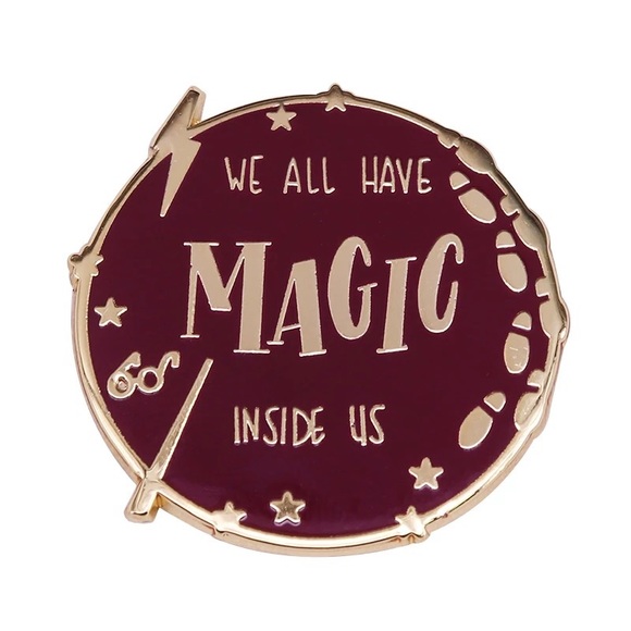 Jewelry | Harry Potter Magic Gold Enamel Pin | Poshmark